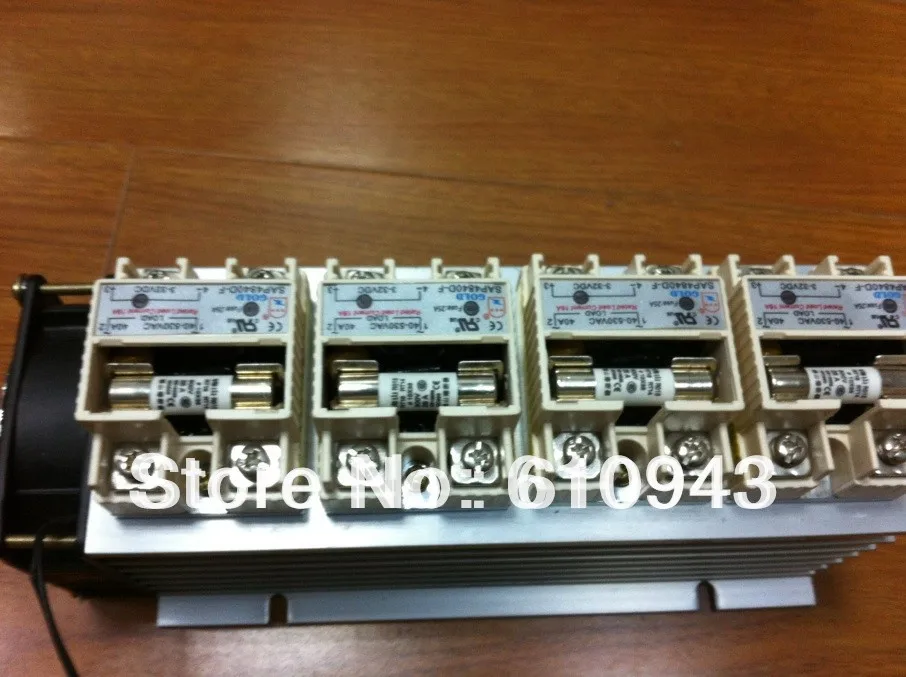 Free shipping40A SSR with fuse SSR,input 3 32V DC output 40 530VAC ...