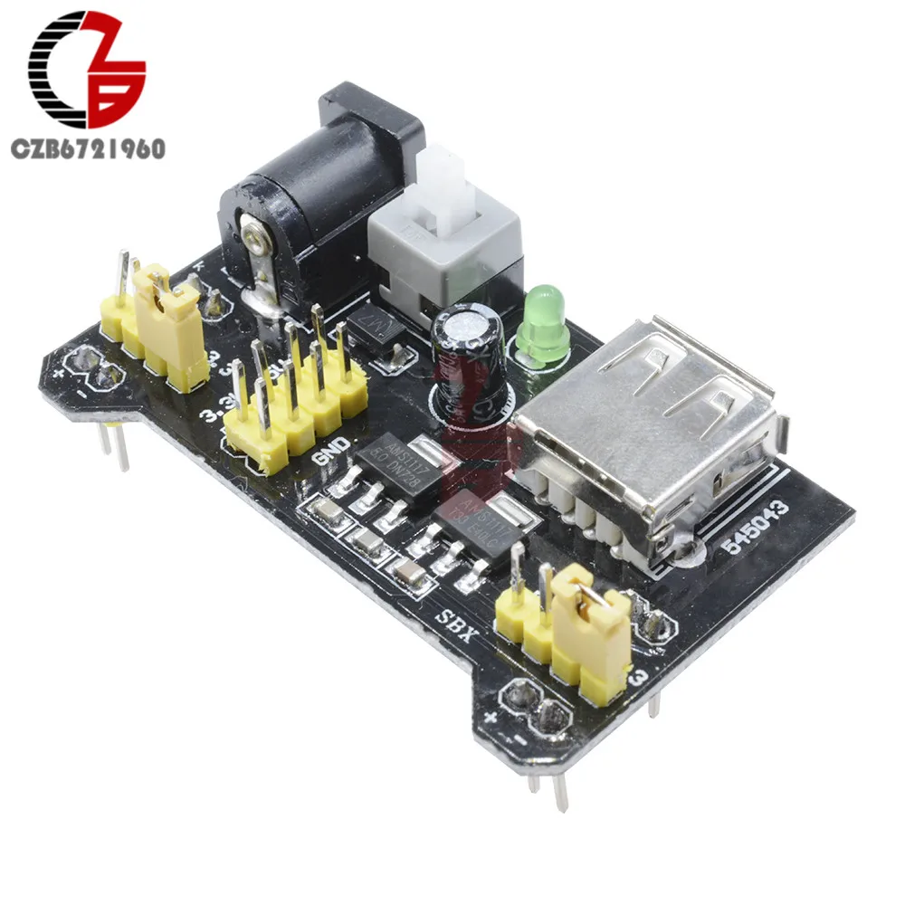 2Pcs MB102 Breadboard Power Supply Module 3.3V 5V Solderless Bread ...