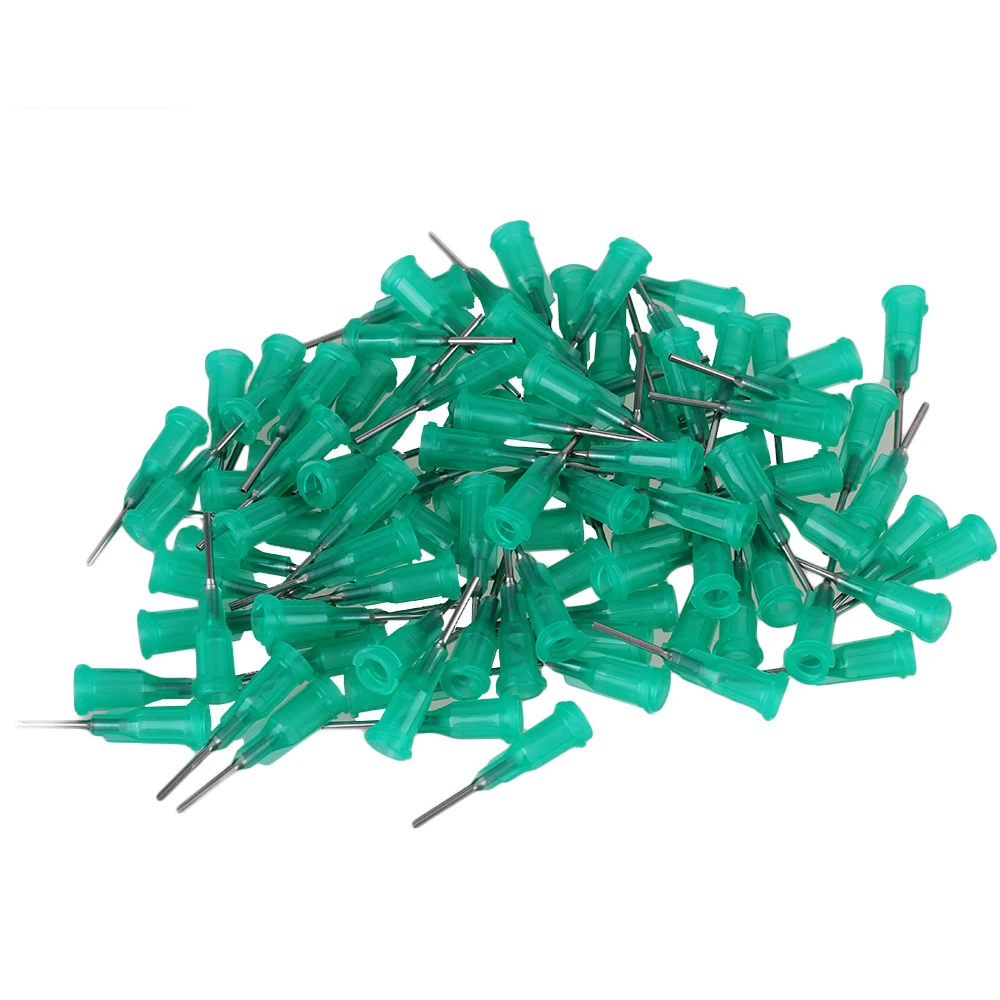 100pcs Green 1/2" Glue Liquid Dispensing Needle Tips 18 Gauge - buy at ...