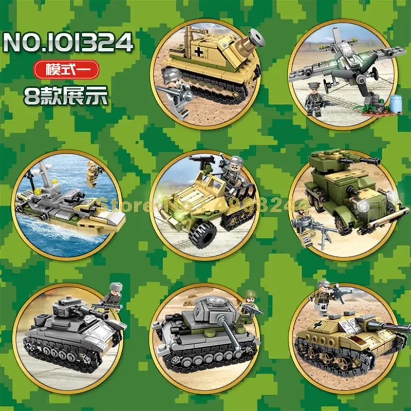101324 1061pcs military fighter tank weapon army ww2 world war ii ...