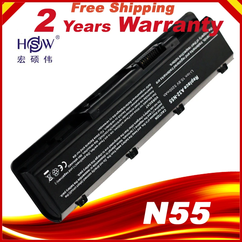 Laptop Battery For Asus A32-n55 N45 N45e N45sj N45jc N45sl N45sv N45sf ...