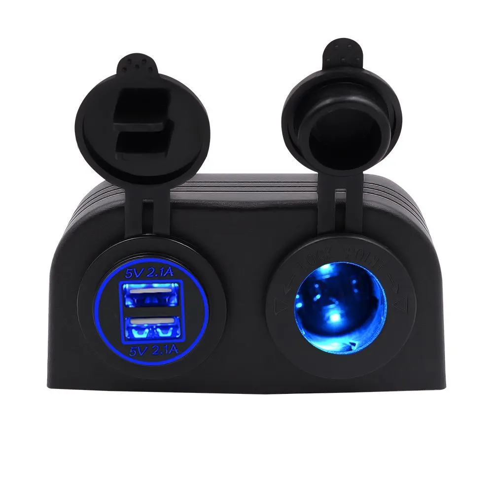 Universal Waterproof 4.2A Dual USB Charger with Cigarette Lighter ... Universal Waterproof 4.2A Dual USB Charger with Cigarette Lighter ...