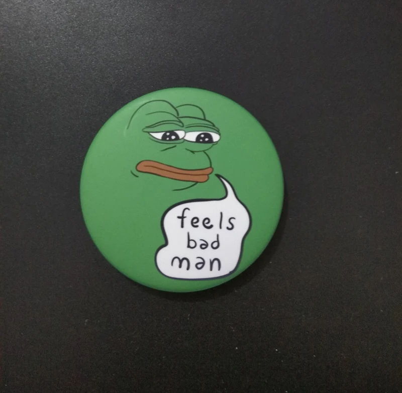 Newest Sad Pepe Frog Pins badges for the Clothing Jacket Garment ...