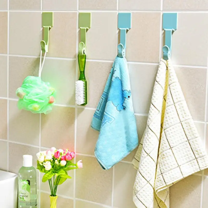 2pcs Household Strongly adhesive Wall Hook Hanger Use for Kitchen Bath ...