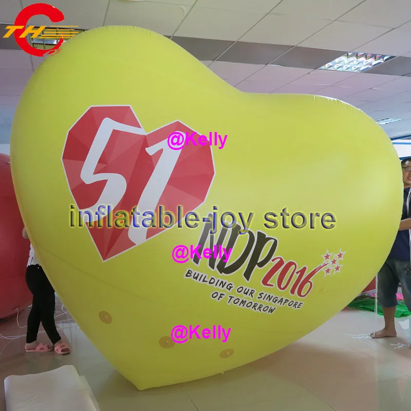 2pcs per lot free shipping inflatable heart shape balloon, air tight ...