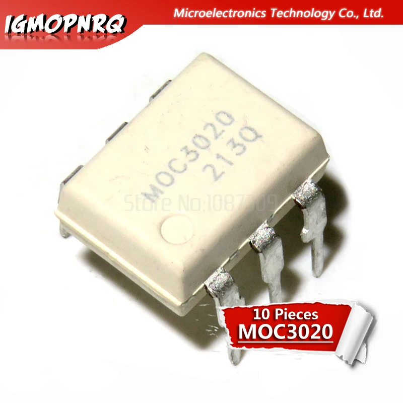 10PCS-MOC3020-3020-DIP6-Triac-SCR-Output-Optocouplers-6Pin-400V ...