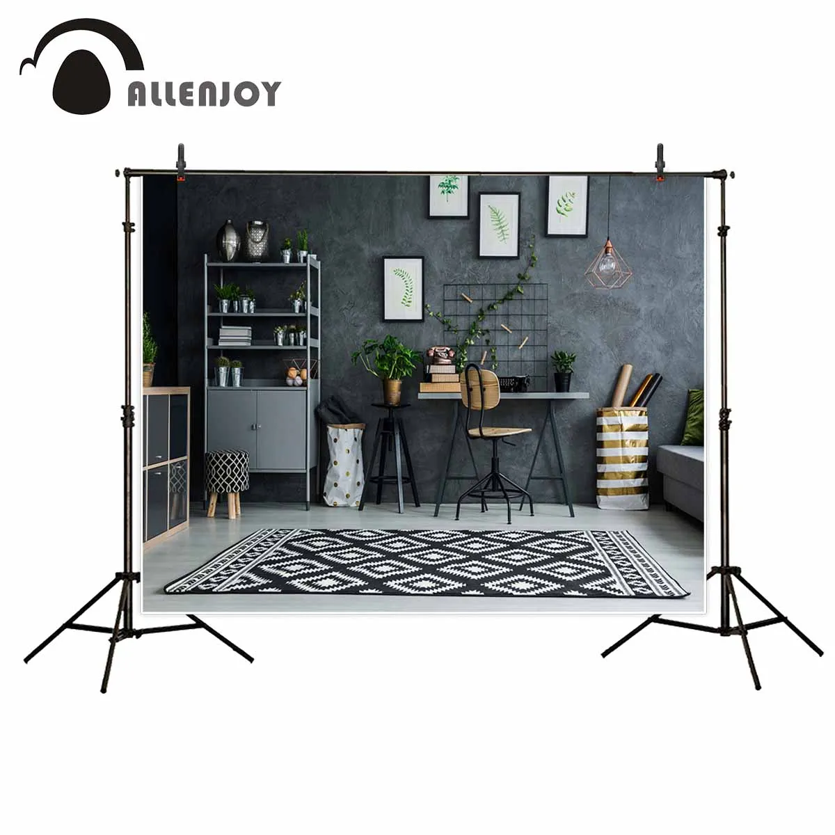 Allenjoy-photography-backdrops-Indoor-modern-room-carpet-chair-Gray ...