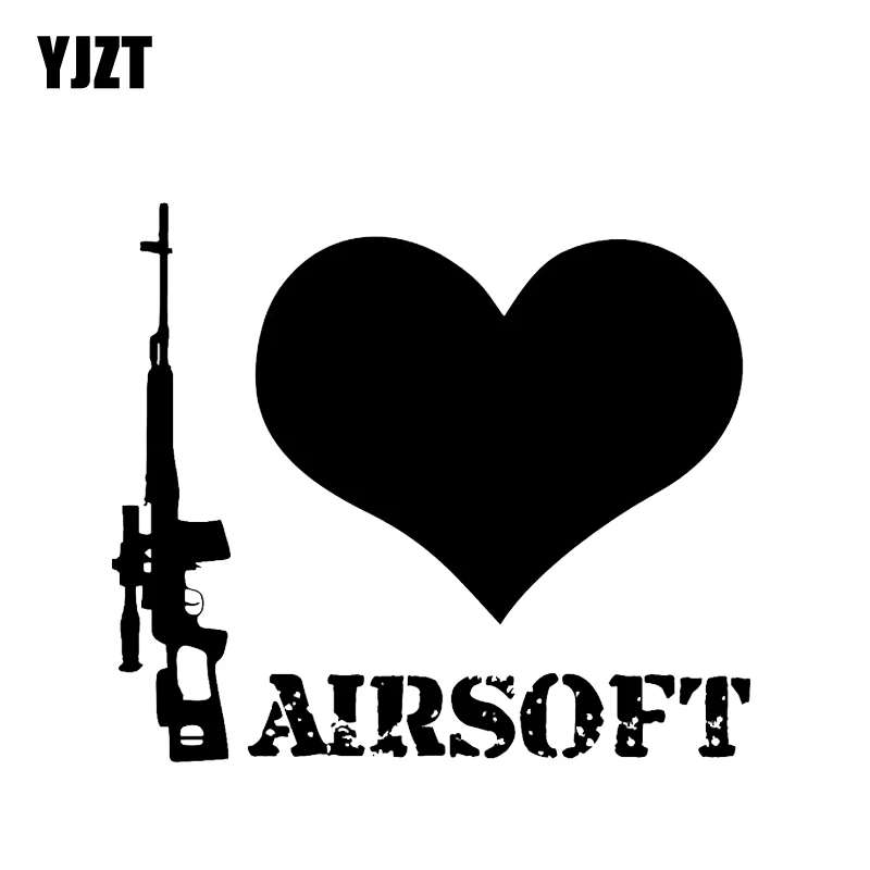 YJZT 14.5*12.8CM Coolest AIRSOFT Gun Decoration Vinyl Car Sticker High ...