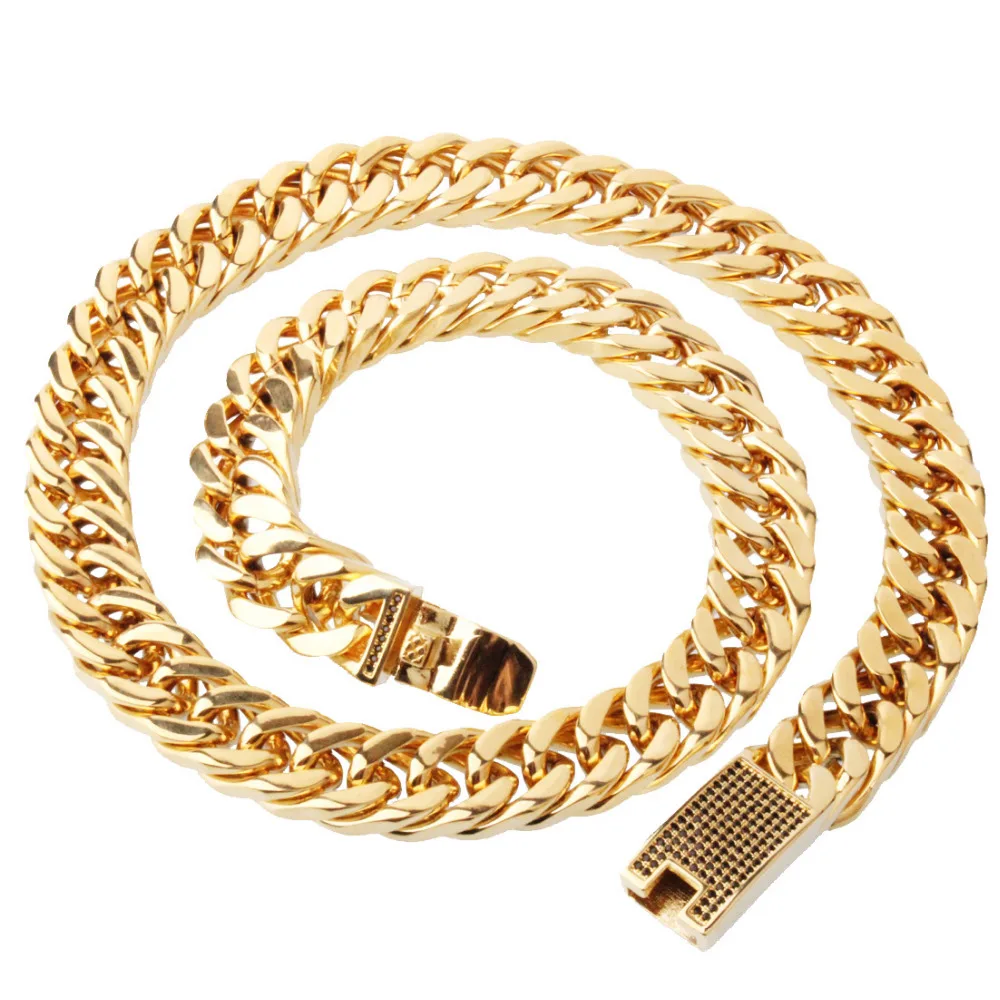 Aliexpress.com : Buy Newest 15mm Double Curb Cuban Link Chain Necklace ...