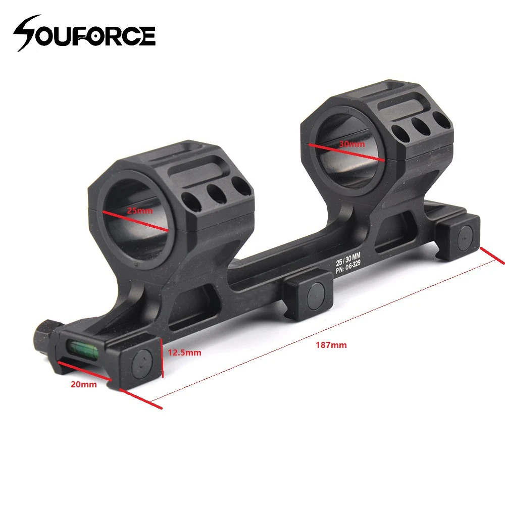 Tactical Riflescope Rail Mount 25mm/30mm Optic Hunting Scope Mount Dual ...