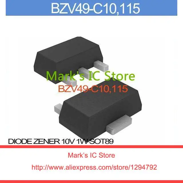 BZV49 C10,115 DIODE ZENER 10V 1W SOT89 BZV49 C10,1 49 C10, BZV49 C1 49 C10,1 BZV49 49 C10,11 ...