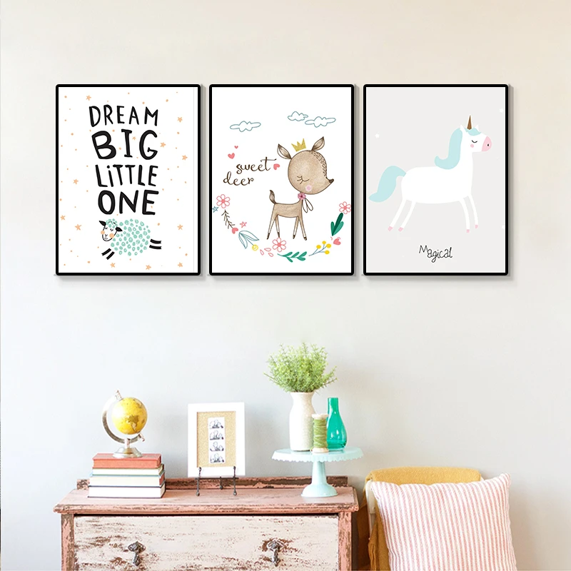 Modern Simple Painting Cute Cartoon Poster Abstract Printing Wall Art ...