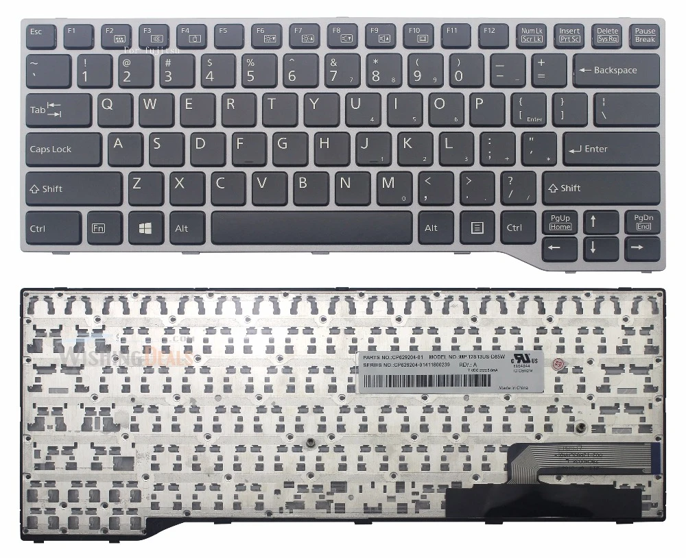New Keyboard For Fujitsu Lifebook E746 E544 E733 E734 E736 E743 E744 US ...
