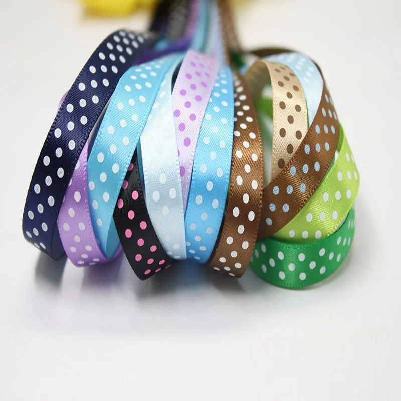 9MM Polka / Swiss Dots Satin Ribbons Crafts ~ 28 Color Choices High ...