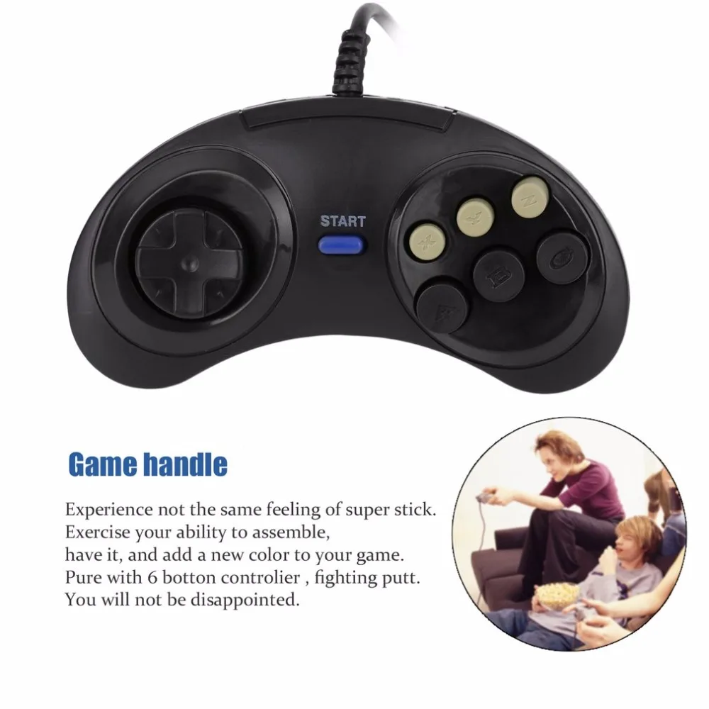BUY NOW Six Buttons Game Handle Command Pad Black Gamepad For Sega ...