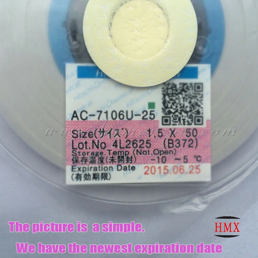 日立 AC-7106u-25 導電性ストリップ acf 異方性伝導フィルム接着剤電話液晶リボンケーブル修理 DHLEMSAramex