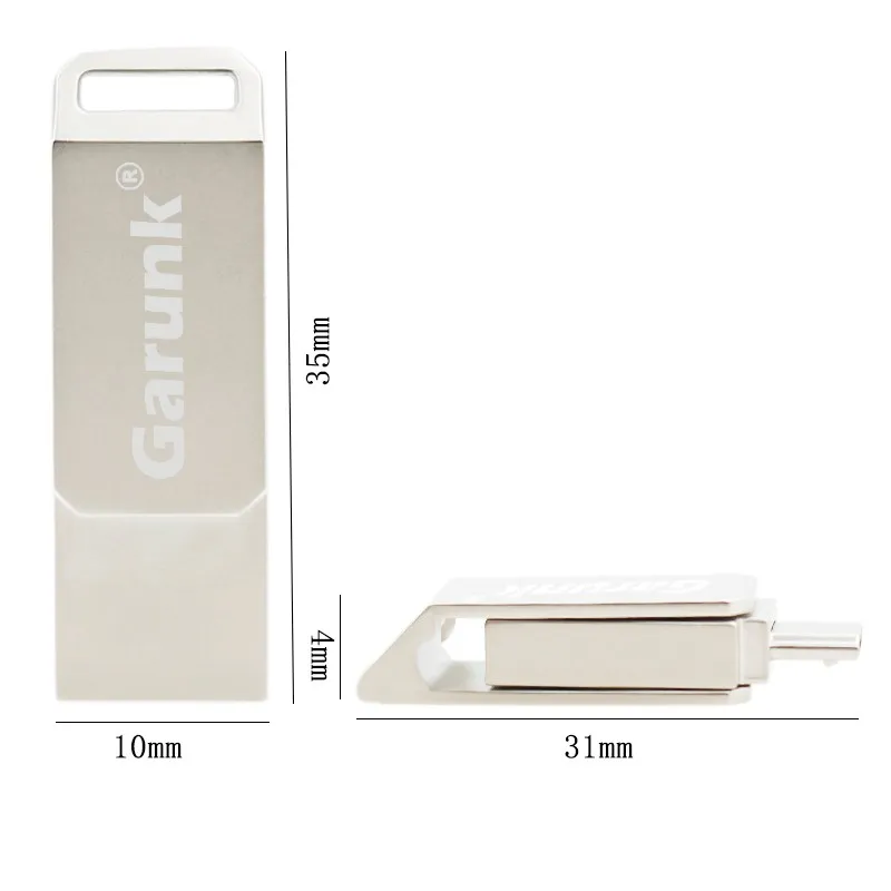 Garunk, мини металлическая Серебристая usb флэш-накопитель ...