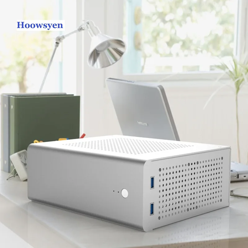 ITX Mini computer case in aluminum Desktop Horizontal case Pure ...