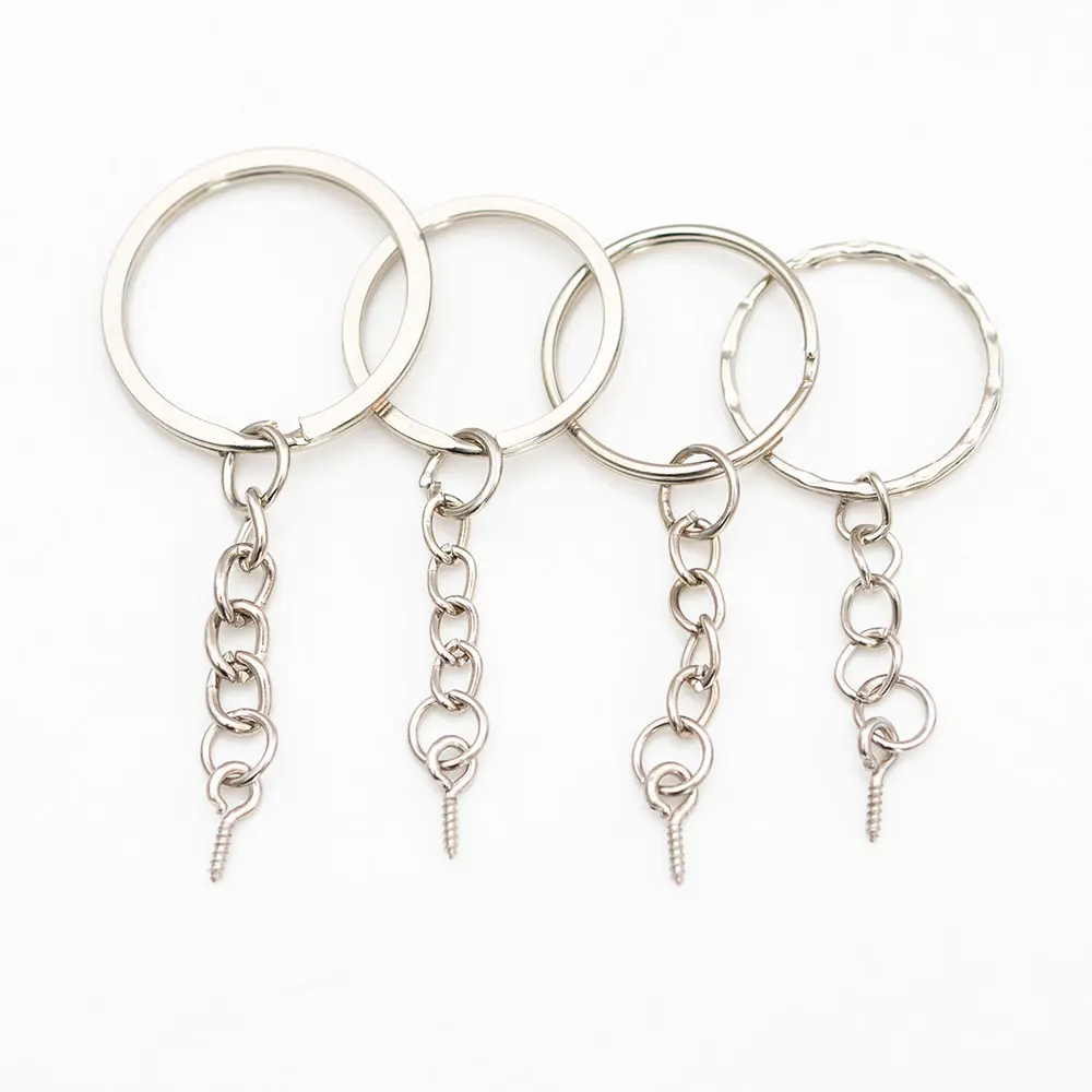 20-100PCS-Key-Chains-DIY-25mm-Keyrings-Keychain-30mm-Key-Ring ...