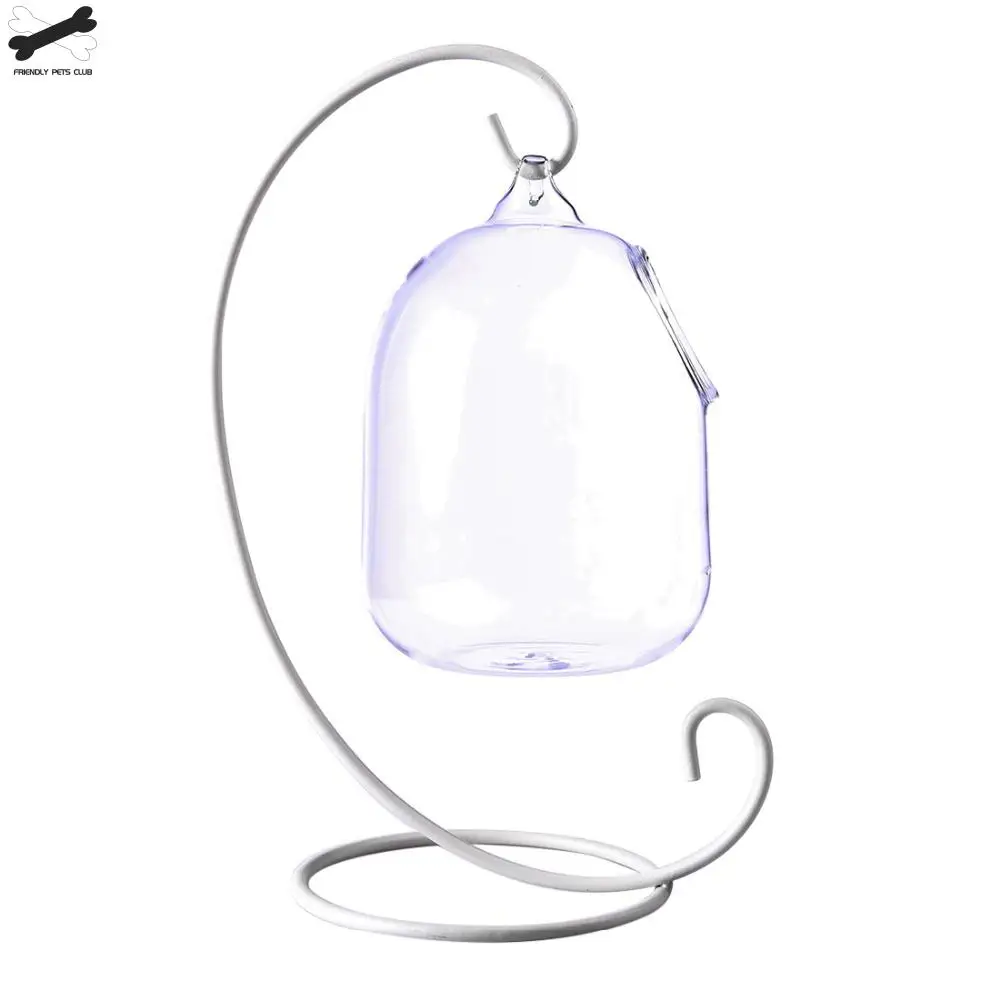 Clear 15cm Height Hanging Glass Aquarium Fish Bowl Fish Tank Flower ...