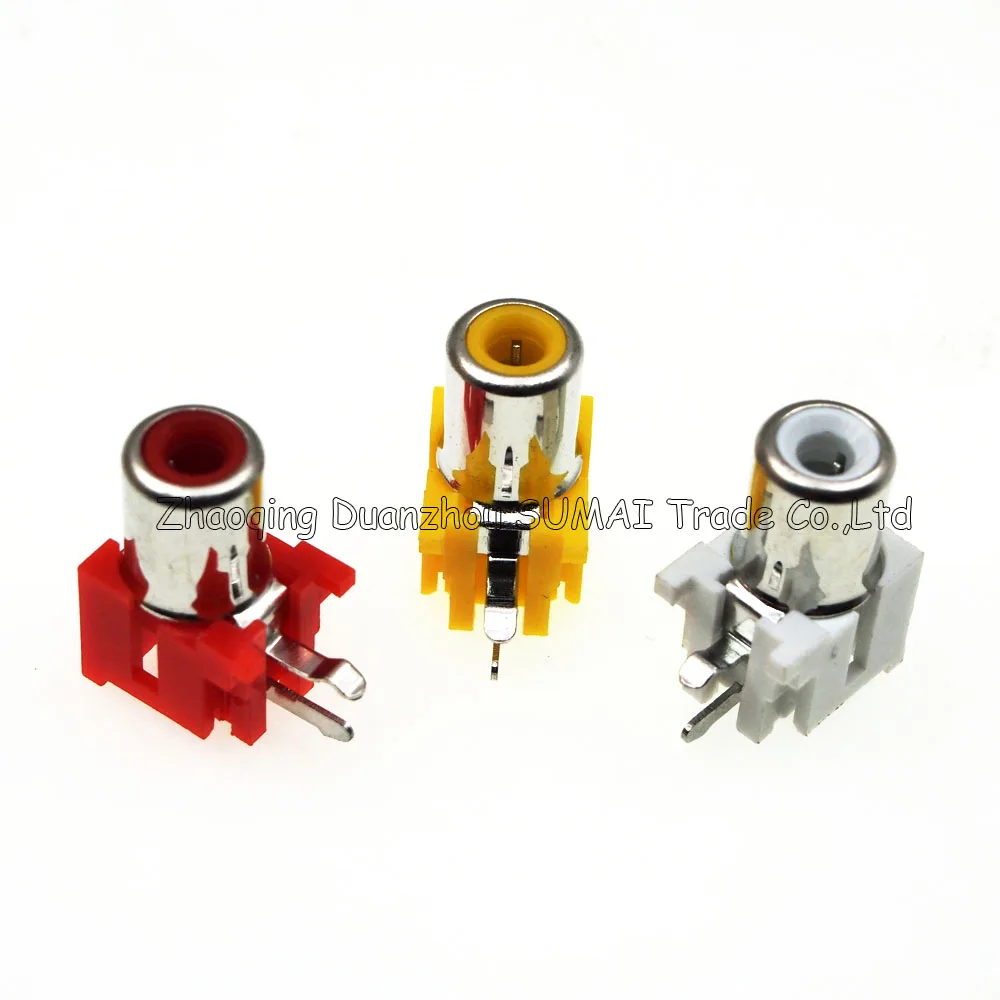 2pin Av Jack Rca Ac-5 Female Audio Video Av Socket Connector Red White ...