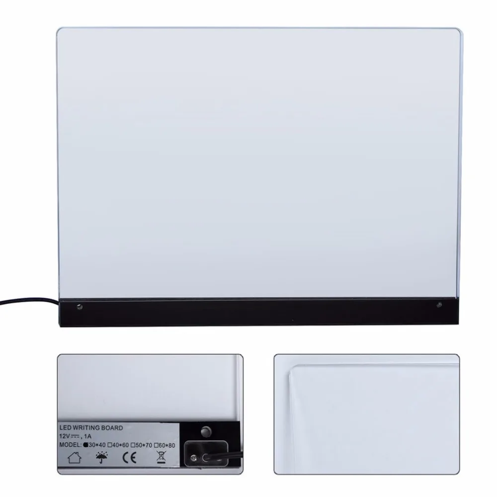 LED Tempered Glass Aluminum Alloy Frame Remote-control Writing Board ...