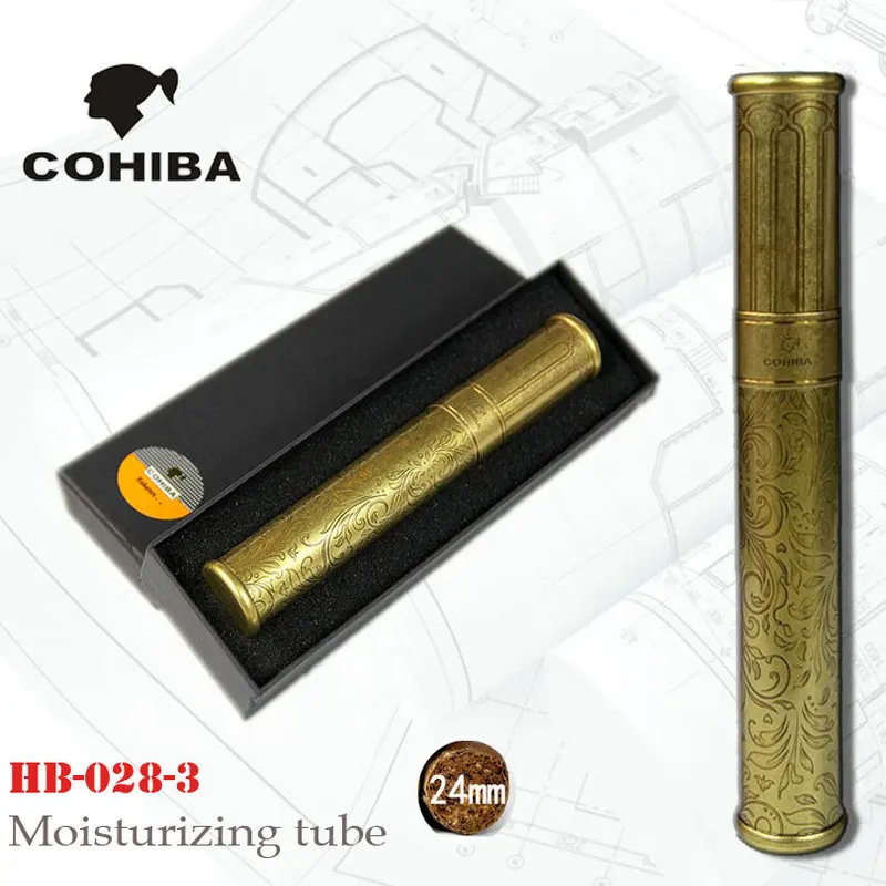 portable metal Cigar Humidor tube Case Travel with Cuban cigar ...