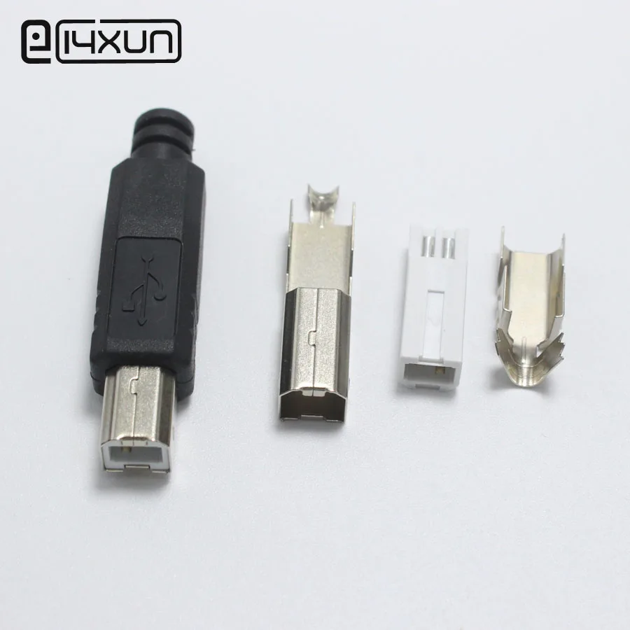 10set Type B Male Usb Printer Scanner Extender Adapter Black Data Sync ...