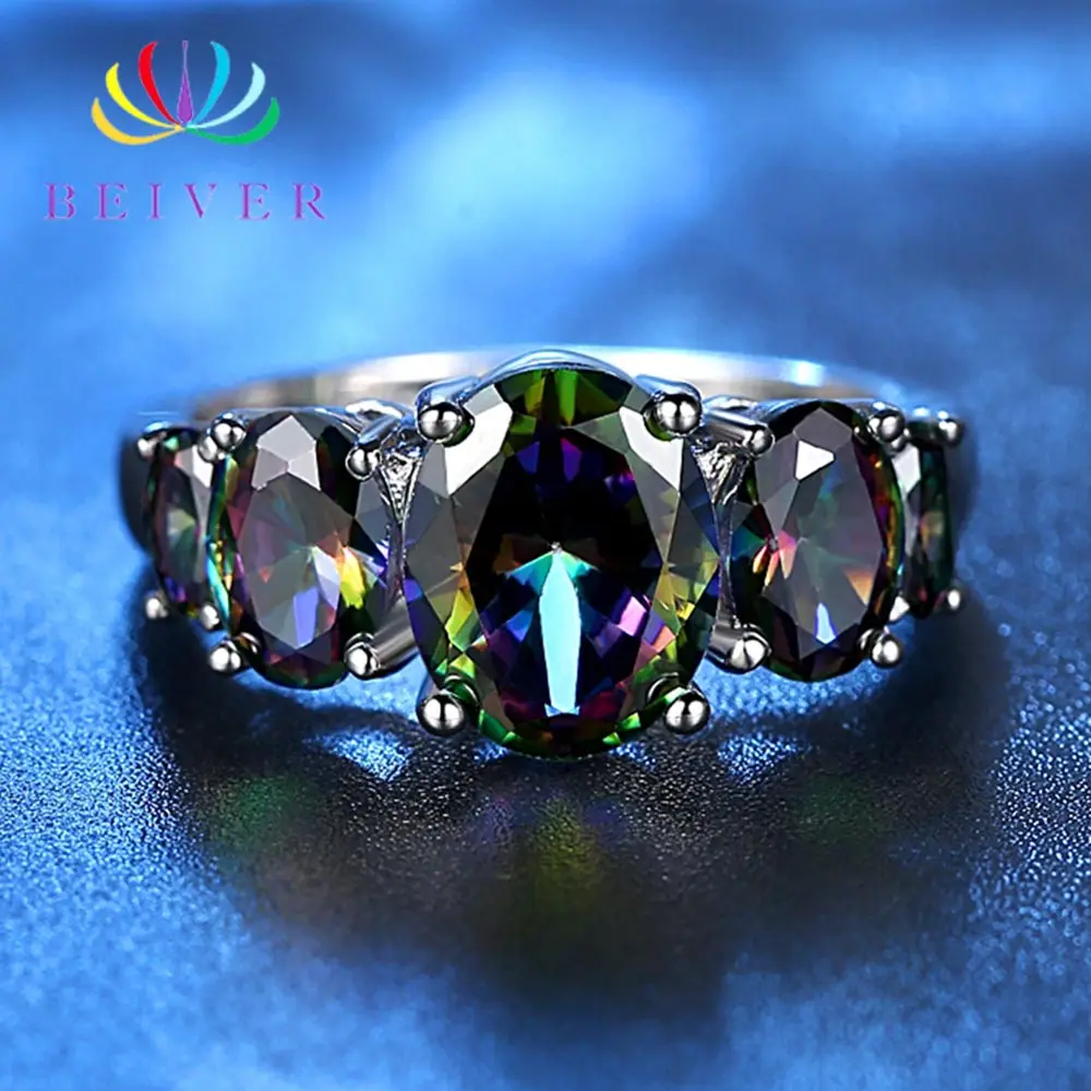 Beiver, Новое поступление, белые, золотые, Овальные, радужные, AAA+ ...