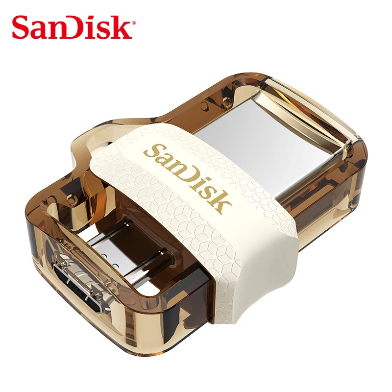 SANDISK SDDD3 USB 3.0 Pen Drive 32G 64G ULTRA DUAL USB Flash Drive Gold ...