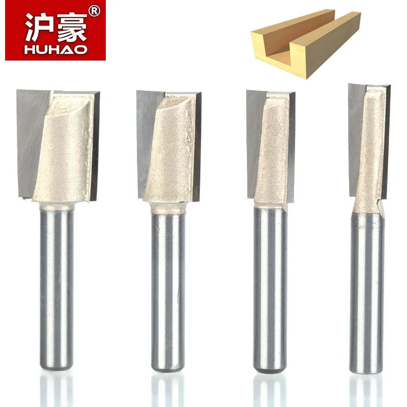 HUHAO 1 adet 1/4 "Shank CNC temizleme alt yönlendirici bit ağaç İşleme ...