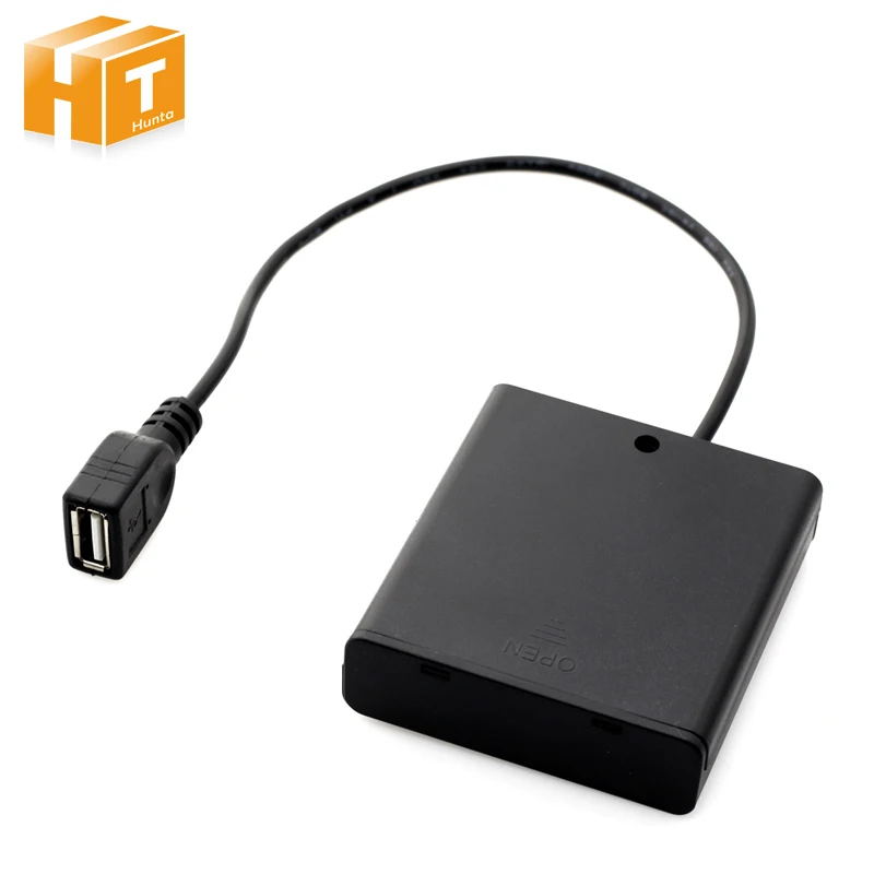 Usb Battery Box For 5v Led Strip Portable Power Supply. - Portable ...