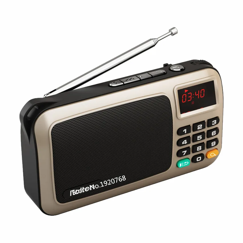 Qinkar Portable FM Radio Speaker Mini Music Player W405 +free bag LED ...