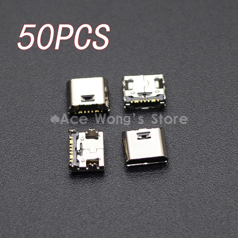 50pcs new 7pin mini micro usb charge charging jack connector plug dock ...