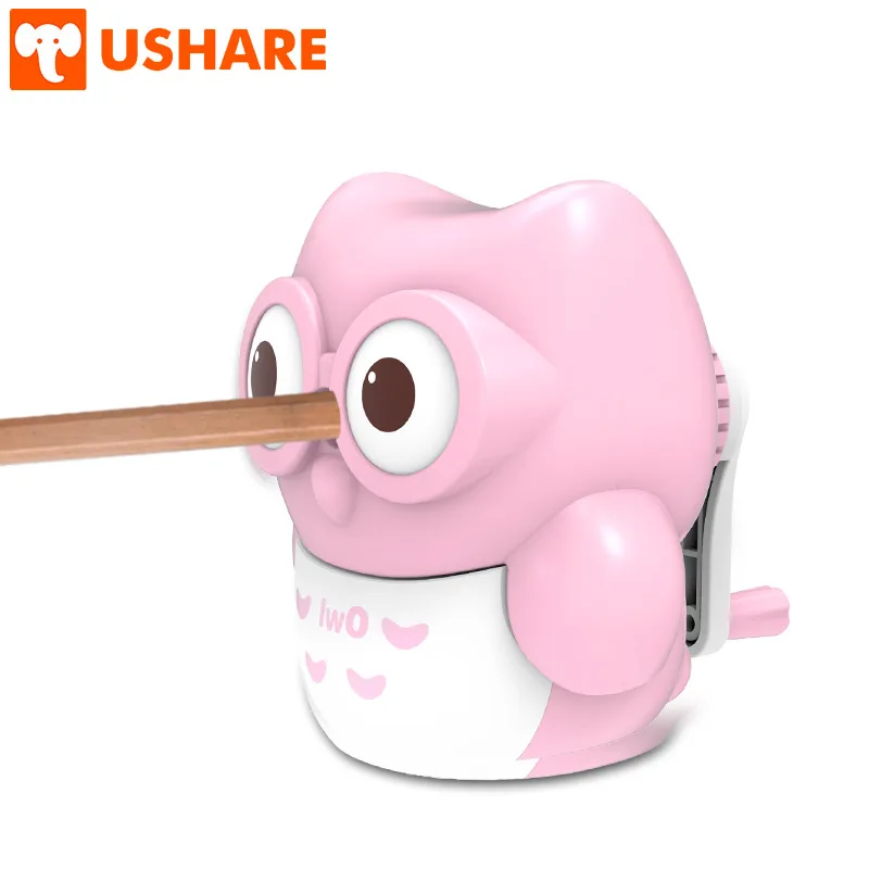USHARE Kawaii Pencil Sharpener Owl Mechanical Stationery Cute Hand ...