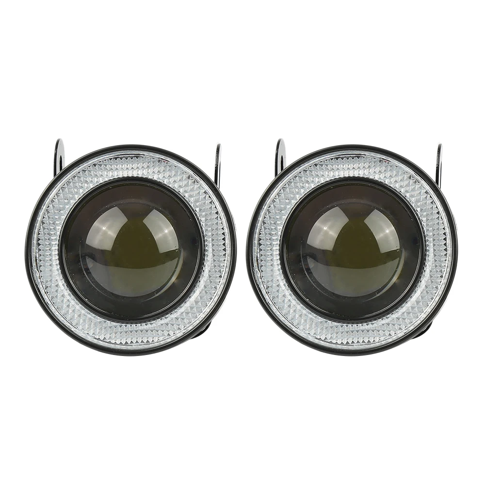 2pcs 2.5 Inches High Power Blue COB Angle Eyes Fog Lamps Lights Convex ...