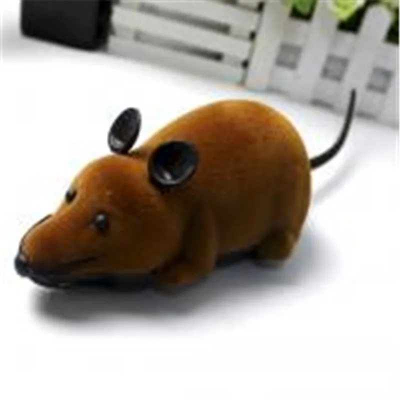 Black White Funny Pet Cat mice Toy Wireless RC Gray Rat Mice Toy Remote ...