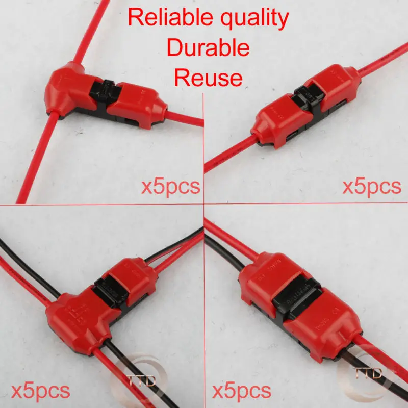 20Pcs1 PIN 2 pin push quick cable connector terminal Wiring Terminal ...