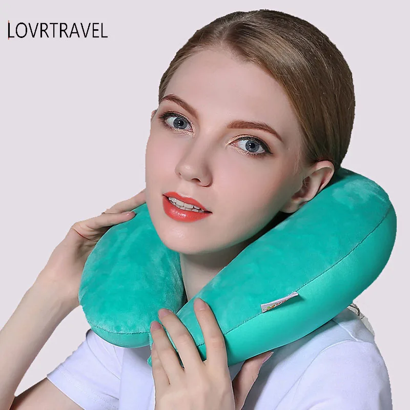 Luxury Neck Travel Pillows For Airplane Sleep Microbead Nap Neck Pillow