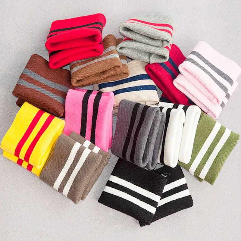 stretch cuff yarn dyed stripe DIY poly gebreide boord stof knitted ...