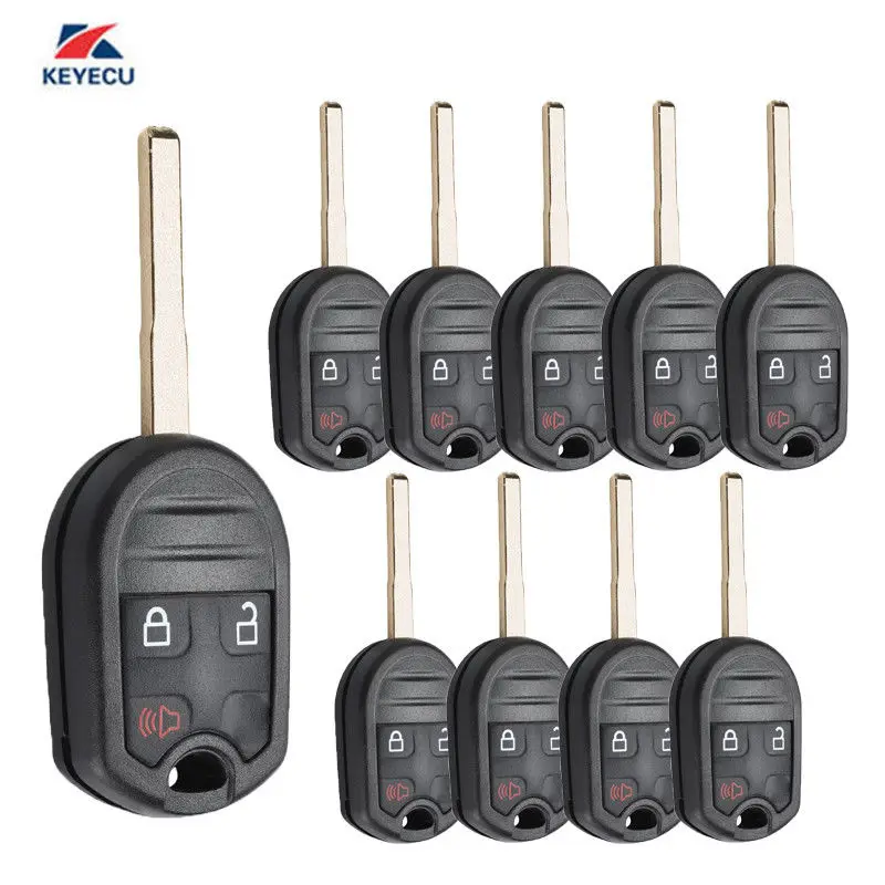 KEYECU 10X Replacement Remote Key Shell Case Fob 3B for Ford Fiesta ...