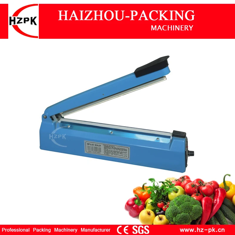 HZPK Hot Selling Simple Hand Pressure Heat Impulse Sealer Plastic Body ...