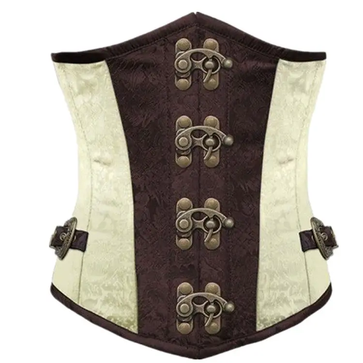 Free Shipping Steampunk Corset Steel Boned Underbust Corsets And