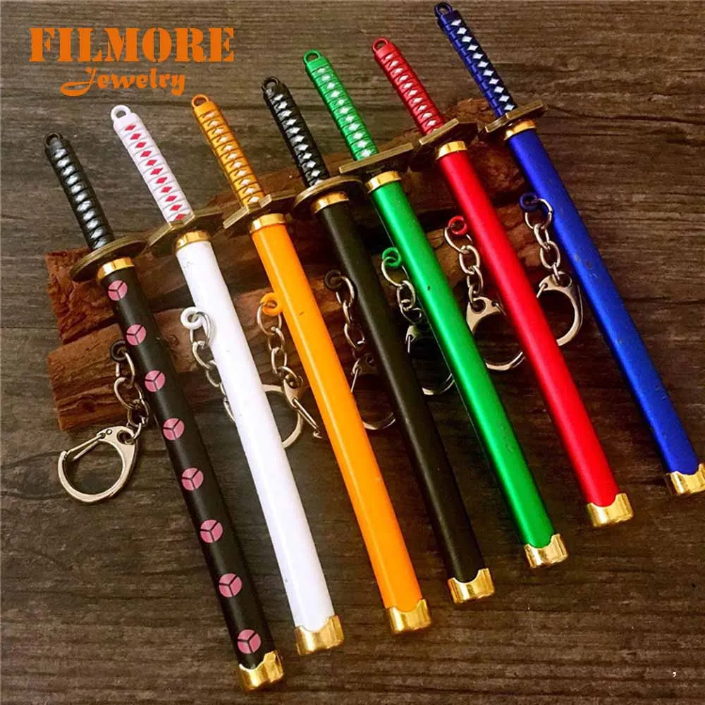 15cm-OP-Anime-One-Keychain-Piece-Roronoa-Zoro-Sword-Buckle-With ...