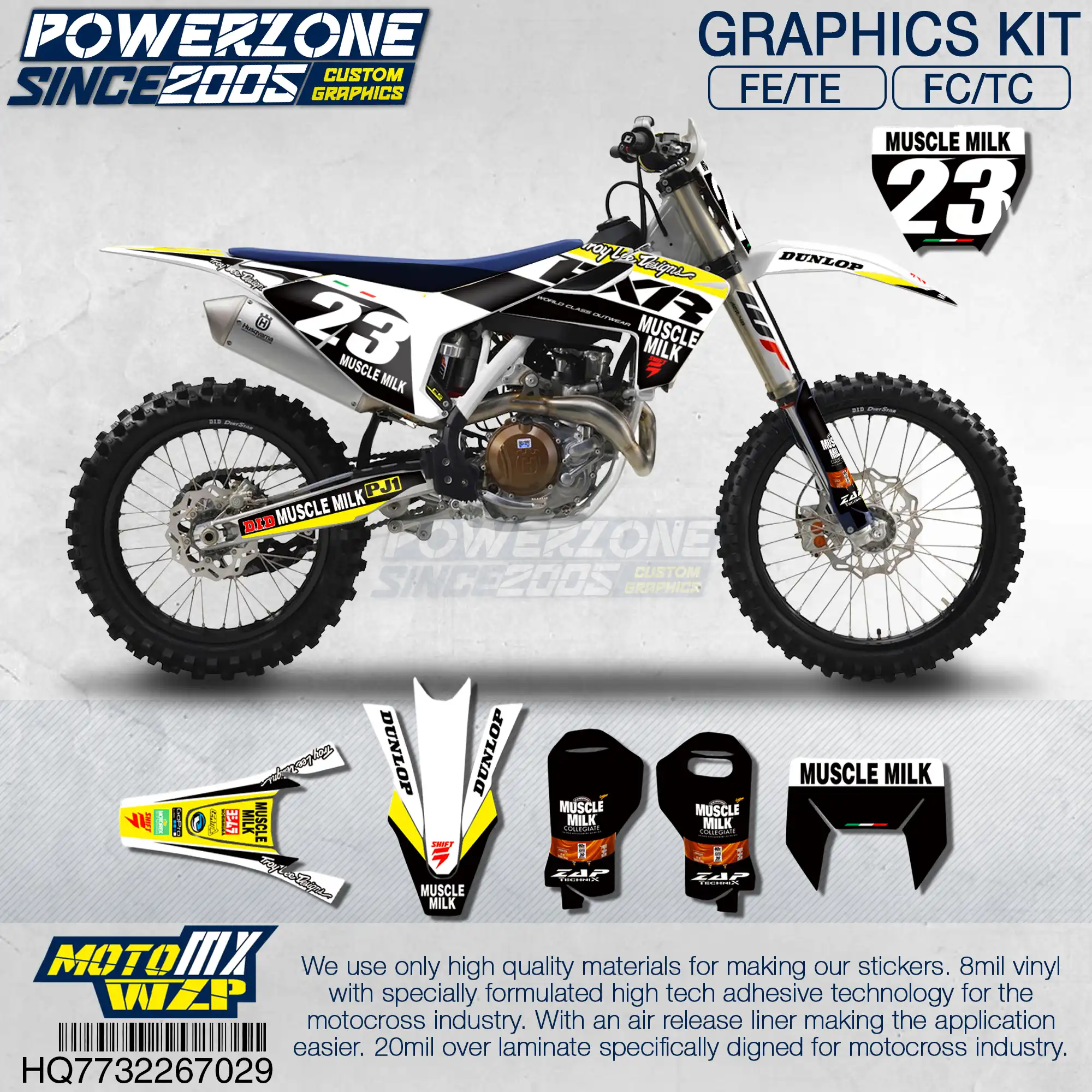 Customized Team Graphics Backgrounds Decals 3M Custom Stickers FXR Kit ...