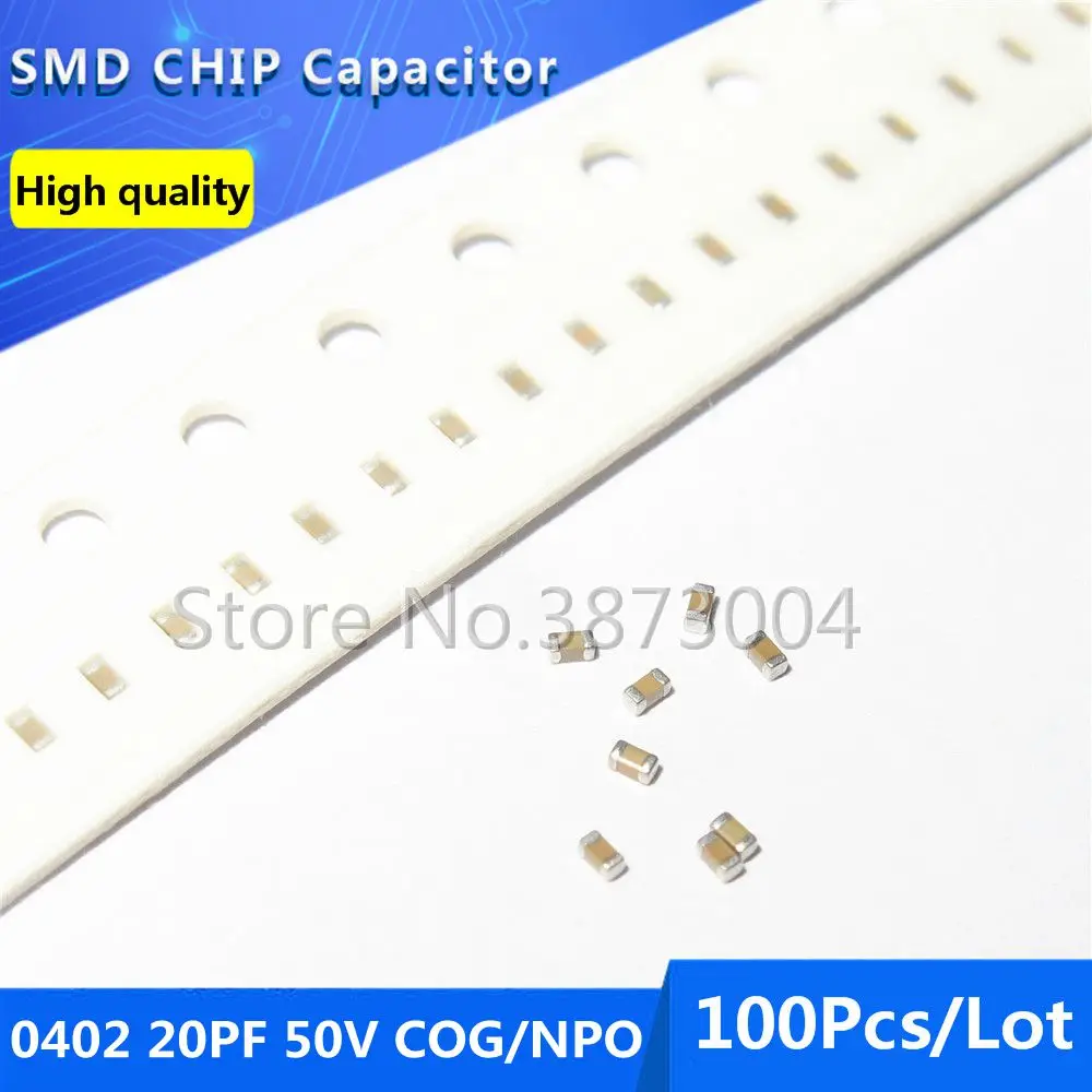 100pcs 0402 20PF 50V COG/NPO 5% Thick Film Chip Multilayer Ceramic Capacitor|Voltage Regulators ...
