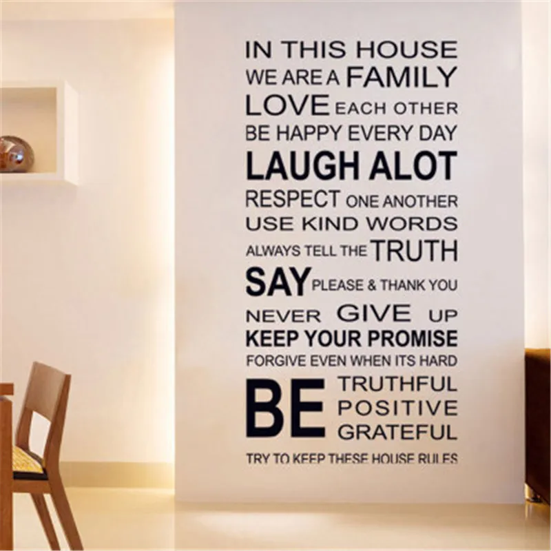 English Proverbs House Rule Wall Stickers Decor Quotes Wall Sticker For English Proverbs House Rule Wall Stickers Decor Quotes Wall Sticker For