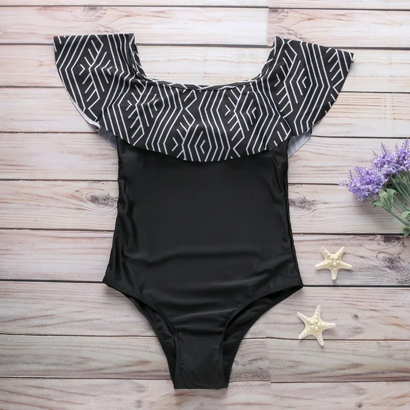 Small Size Swim Suit 2021 New Off The Shoulder Swimsuit One Piece ...
