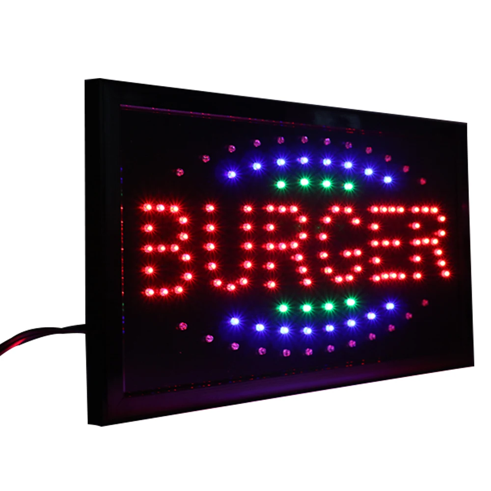 CHENXI-21-Styles-Led-Burger-Shop-Open-Sign-Indoor-Animated-Motion ...