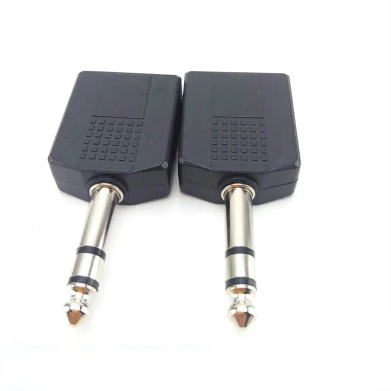 5pcs 100pcs Jack 6.5/6.35mm Audio Adapter Microphone Plug Dual channel ...